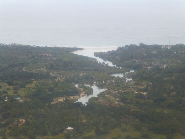 Ukunda Diani Beach airview landing airport